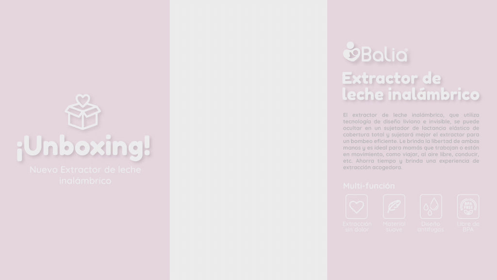 Extractor de leche inalámbrico - balia.cl